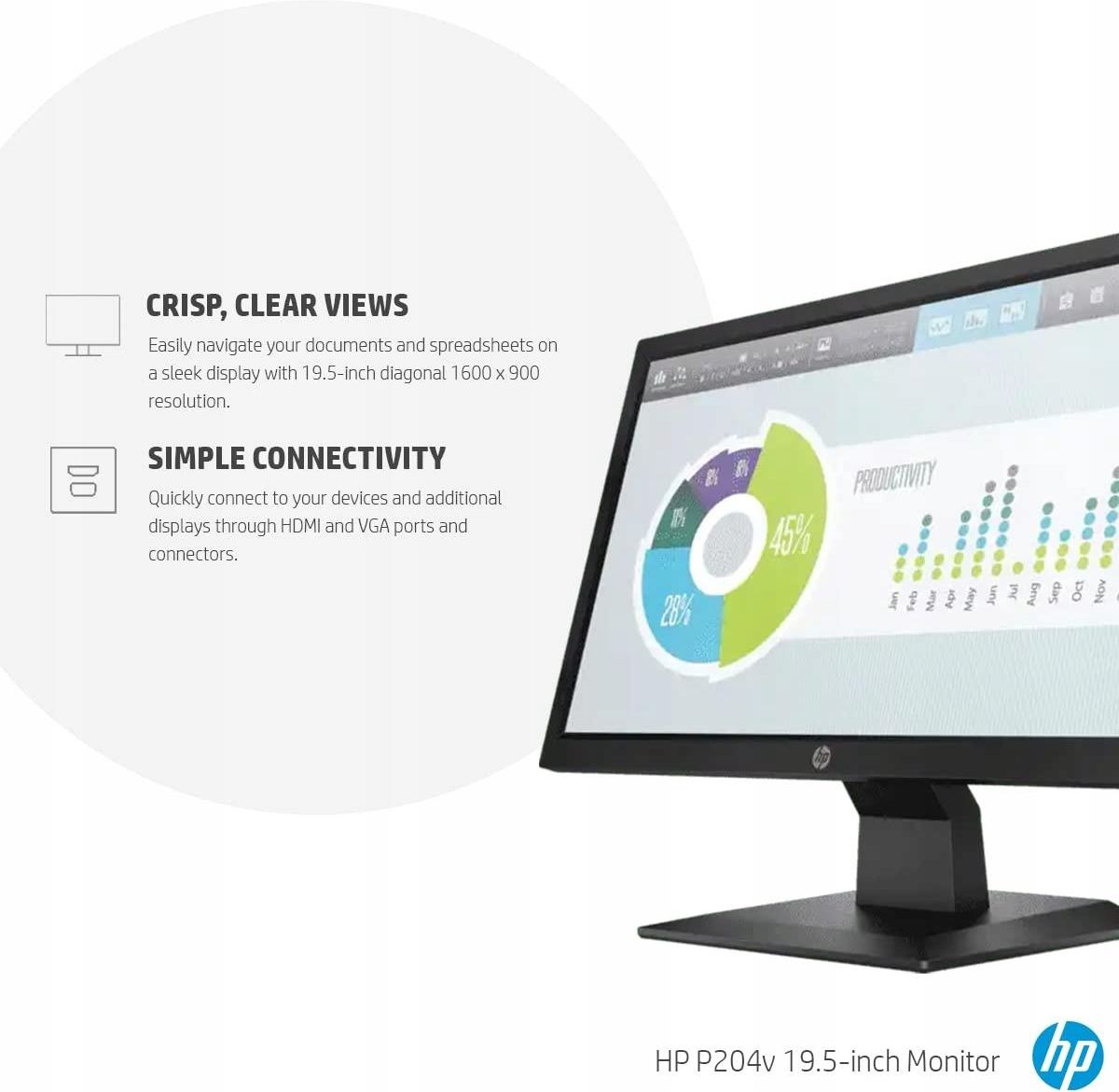 Monitor Hp 19,5 P204V (5RD66AA) - Opinie i ceny na Ceneo.pl