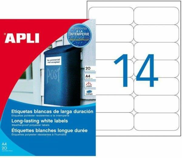 Kleje/Etykiety Apli Biały 20 Kartki 99,1x38,1mm - Ceny i opinie - Ceneo.pl