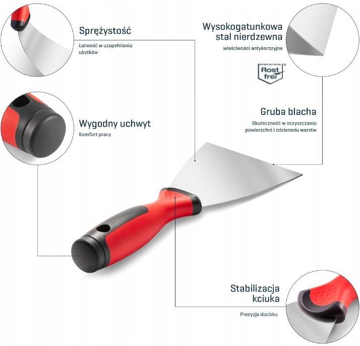 Szpachelki malarskie klasyczna NOVA - 100mm - opinie i ceny na Ceneo.pl
