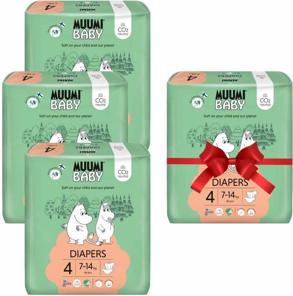 Delipap Oy Muumi Baby Pieluszki Jednorazowe 4 Diapers 7-14kg 4X46Szt ...