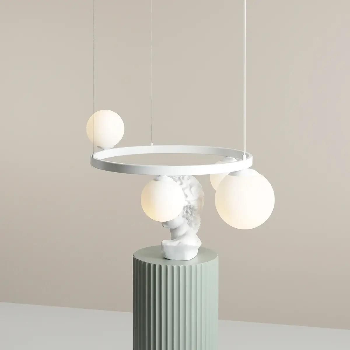 Aldex Lampa Wisząca Ring Garda 4 Kule Szklane Białe (1099L_R) - Opinie ...