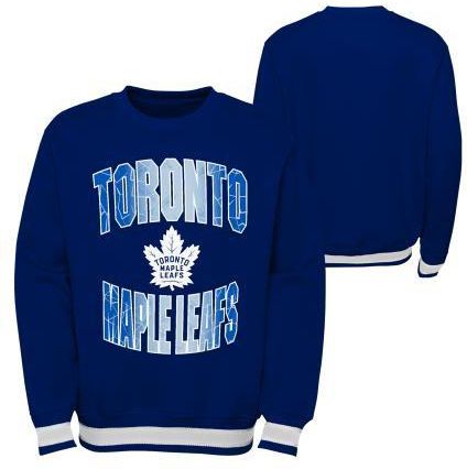 Outerstuff Toronto Maple Leafs Bluza Dziecięca Blueliner Crew Neck Blue ...