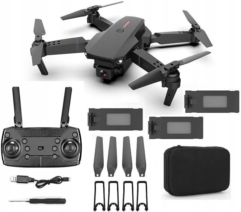 Dron E88 Pro 2Xkamera 4K 1080P Wifi Fpv +3 Baterie - Ceny i opinie ...