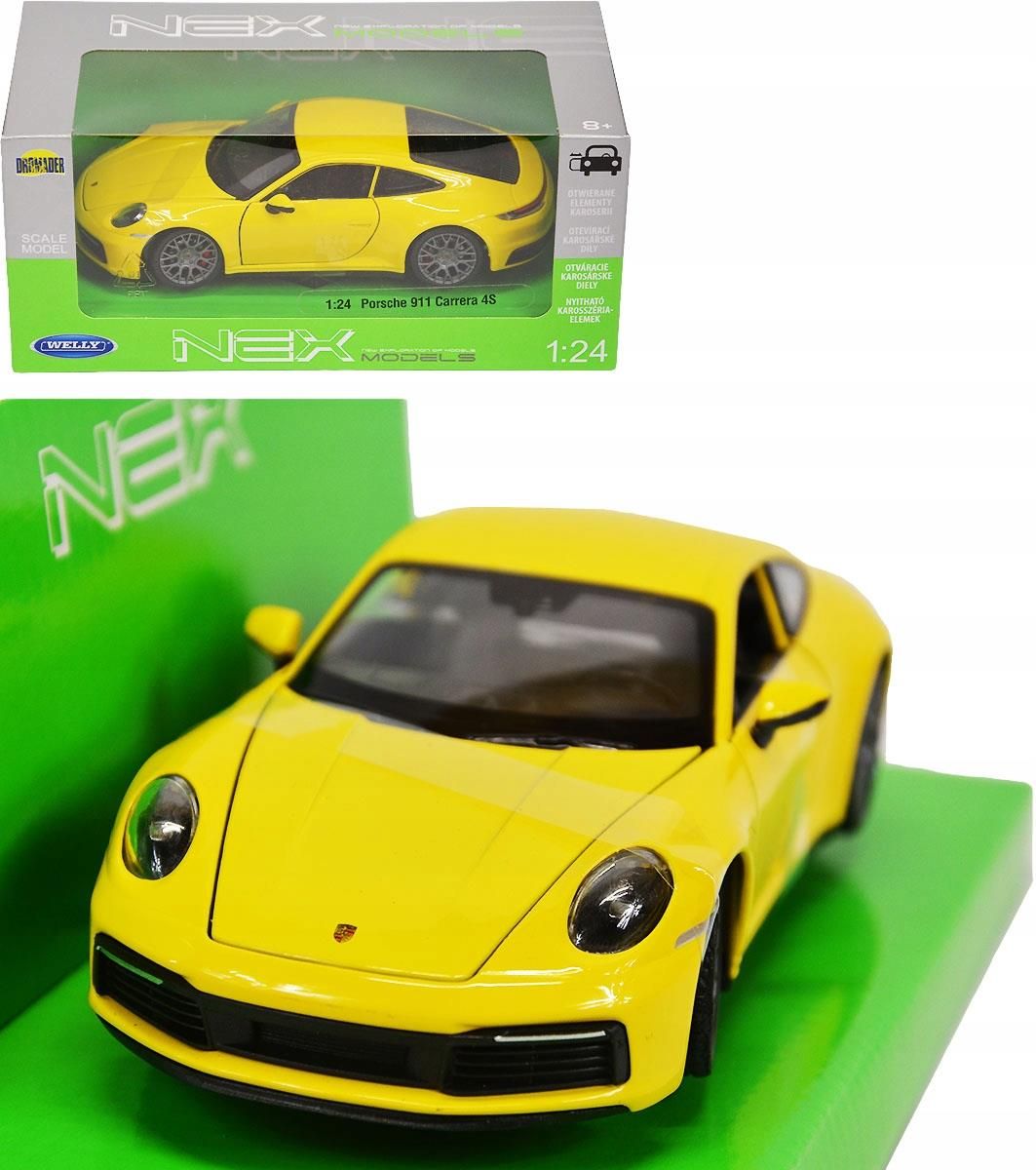 Model Auta 1:24 Welly Porsche 911 Carrera 4S Żółty - Ceny i opinie ...