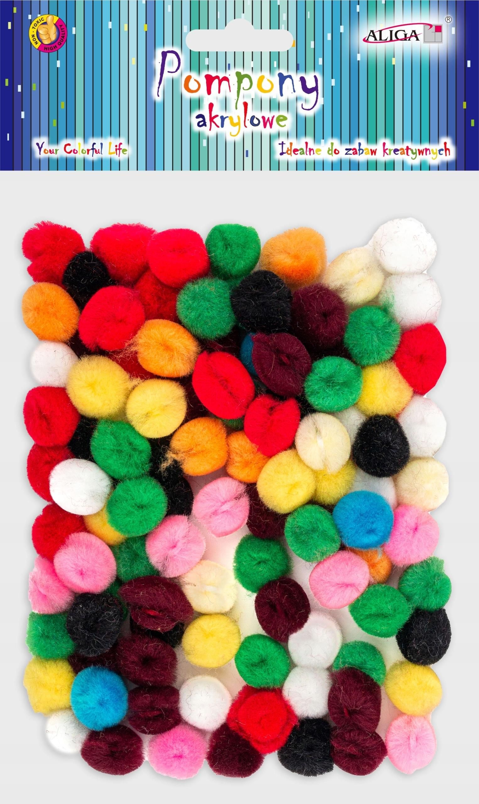 Pompony Pomponiki Kuleczki Akrylowe Kreatywne - Ceny i opinie - Ceneo.pl