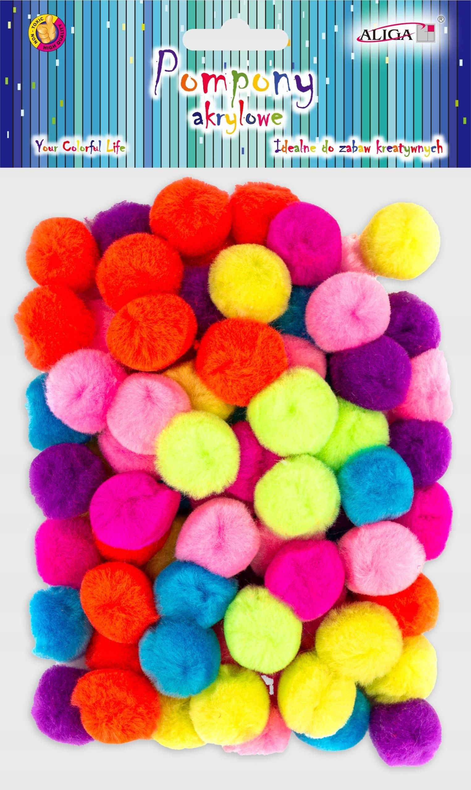 Pompony Pomponiki Kuleczki Akrylowe Kreatywne - Ceny i opinie - Ceneo.pl