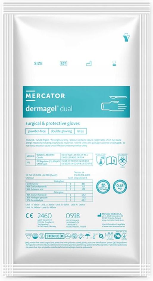 Mercator Medical Rękawiczki Lateksowe Dermagel Dual 25 Par 7.5 - Ceny i ...
