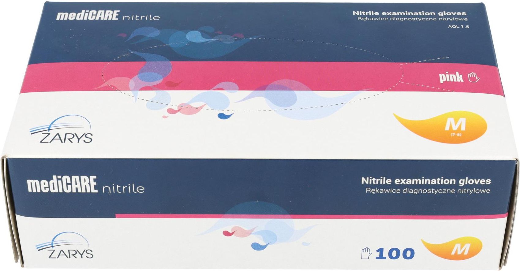 Zarys Rękawice Medicare Nitrylowe M Rękawiczki Medyczne Bezpudrowe 100Szt. Malinowe - Ceny i ...
