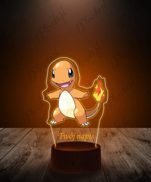 Lampka Led 3D Plexido Z Nadrukiem Pokemon Charmander - Opinie i ...