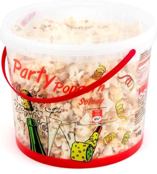 Popcorn solony PARTY - wiaderko 190g / 5L - Ceny i opinie - Ceneo.pl