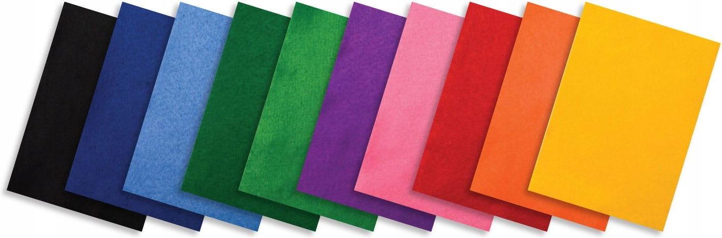 Filc Dekoracyjny Kolorowy 21x15cm Zestaw 10szt. 13323377045 - Ceny i ...