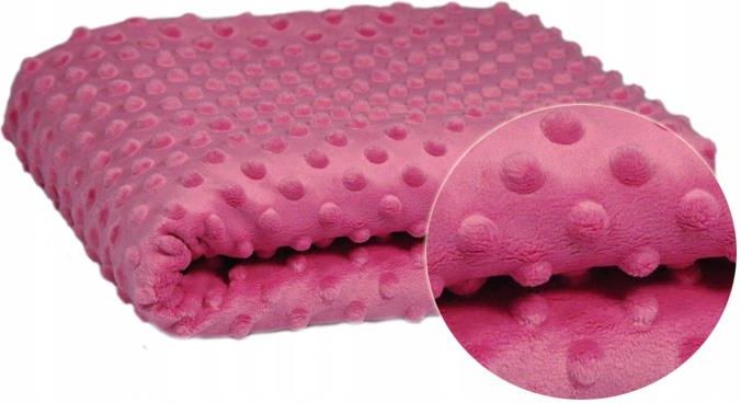 Kamtex Tkanina Minky Kropki Materiał 380g Ciemny Róż 13331267791 - Ceny ...