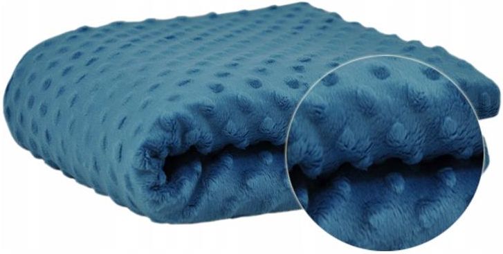 Kamtex Tkanina Minky Kropki Materiał Polar 380g Kobaltowy 13331456709 ...