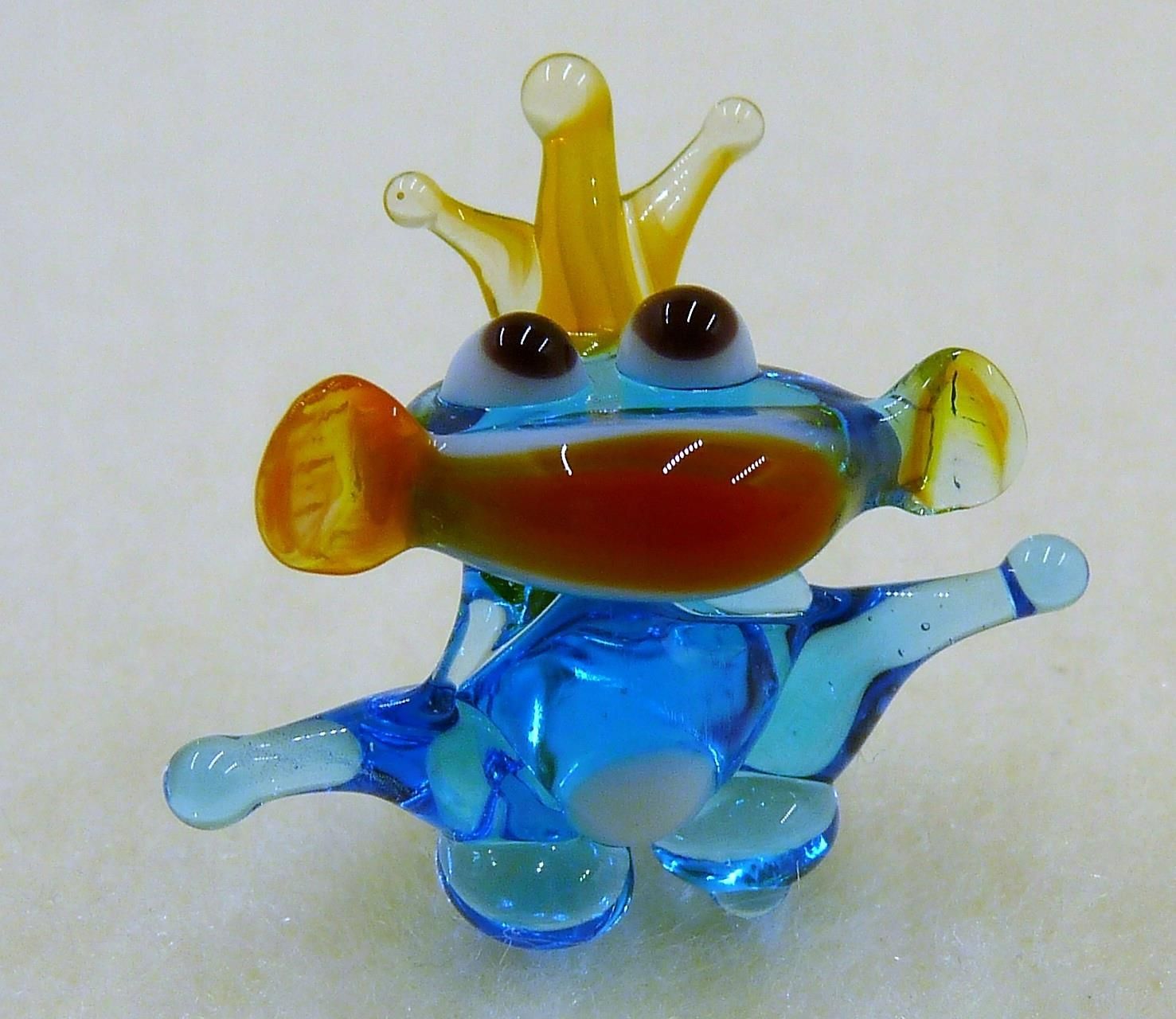 Figurka szklana Żabka mała Żaba z koroną Fm mikro 11816438068 - Opinie ...