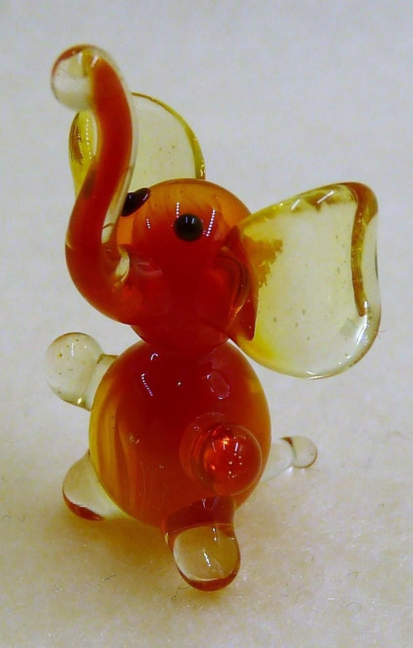 Figurka szklana Słoń Czerwony mały Słonik Fm mikro 12562966267 - Opinie ...