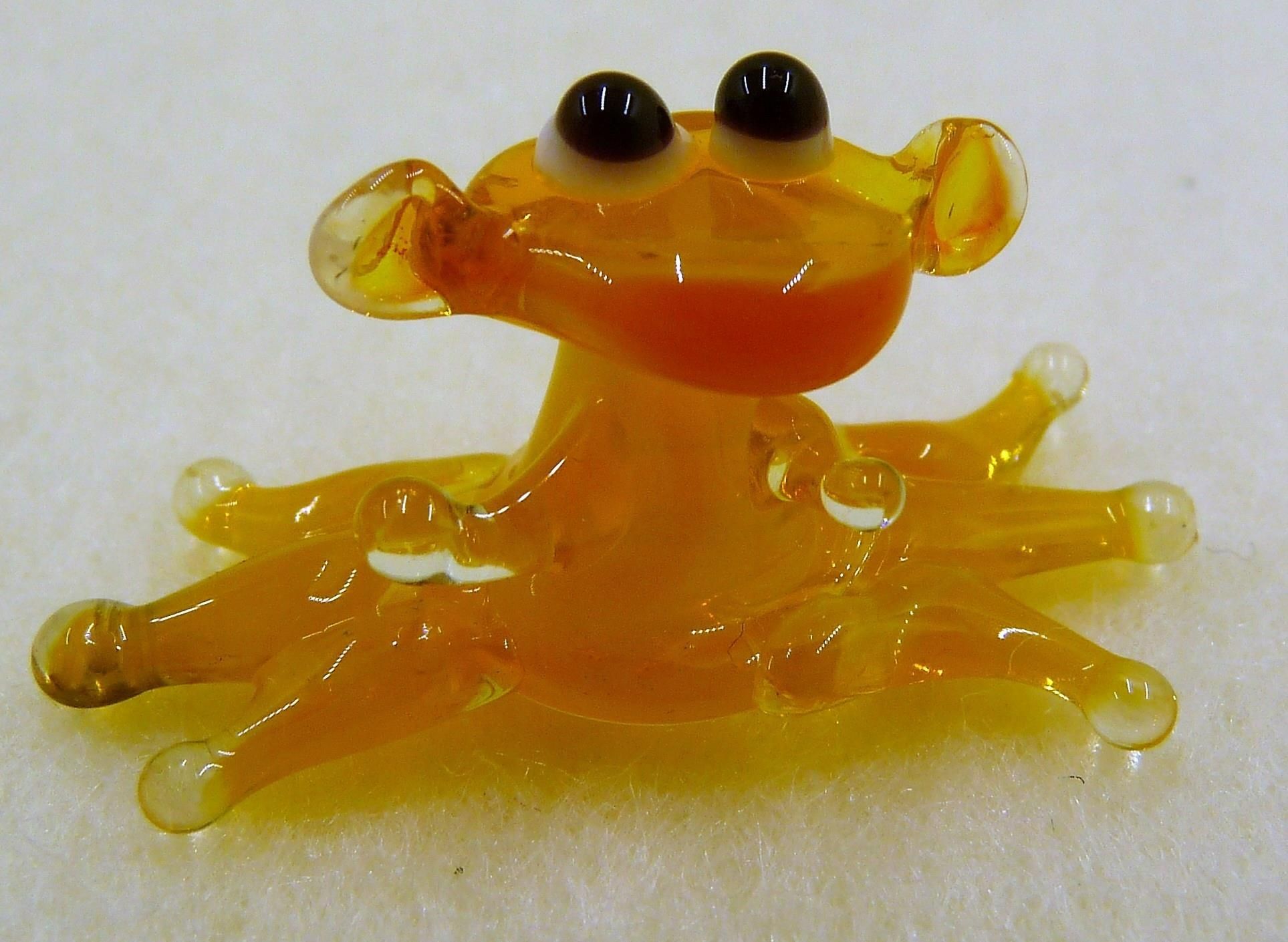 Figurka szklana Żabka Żółta mała Żaba Fm mikro 11816416499 - Opinie i ...