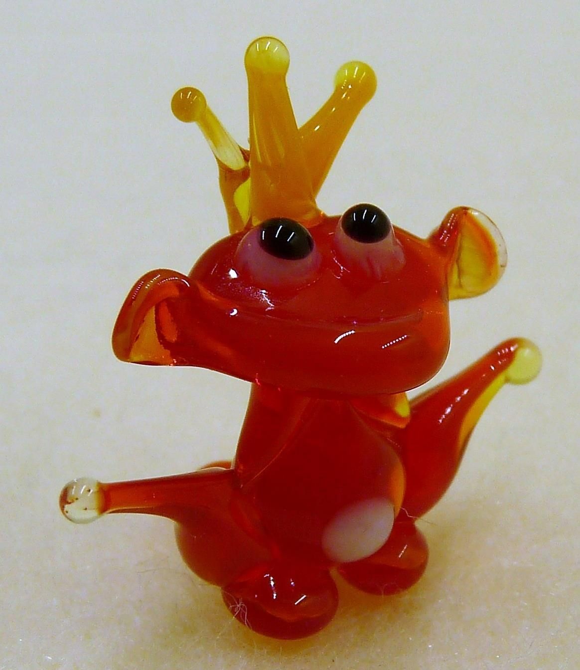 Figurka szklana Żabka mała Żaba z koroną Fm mikro 11816429409 - Opinie ...