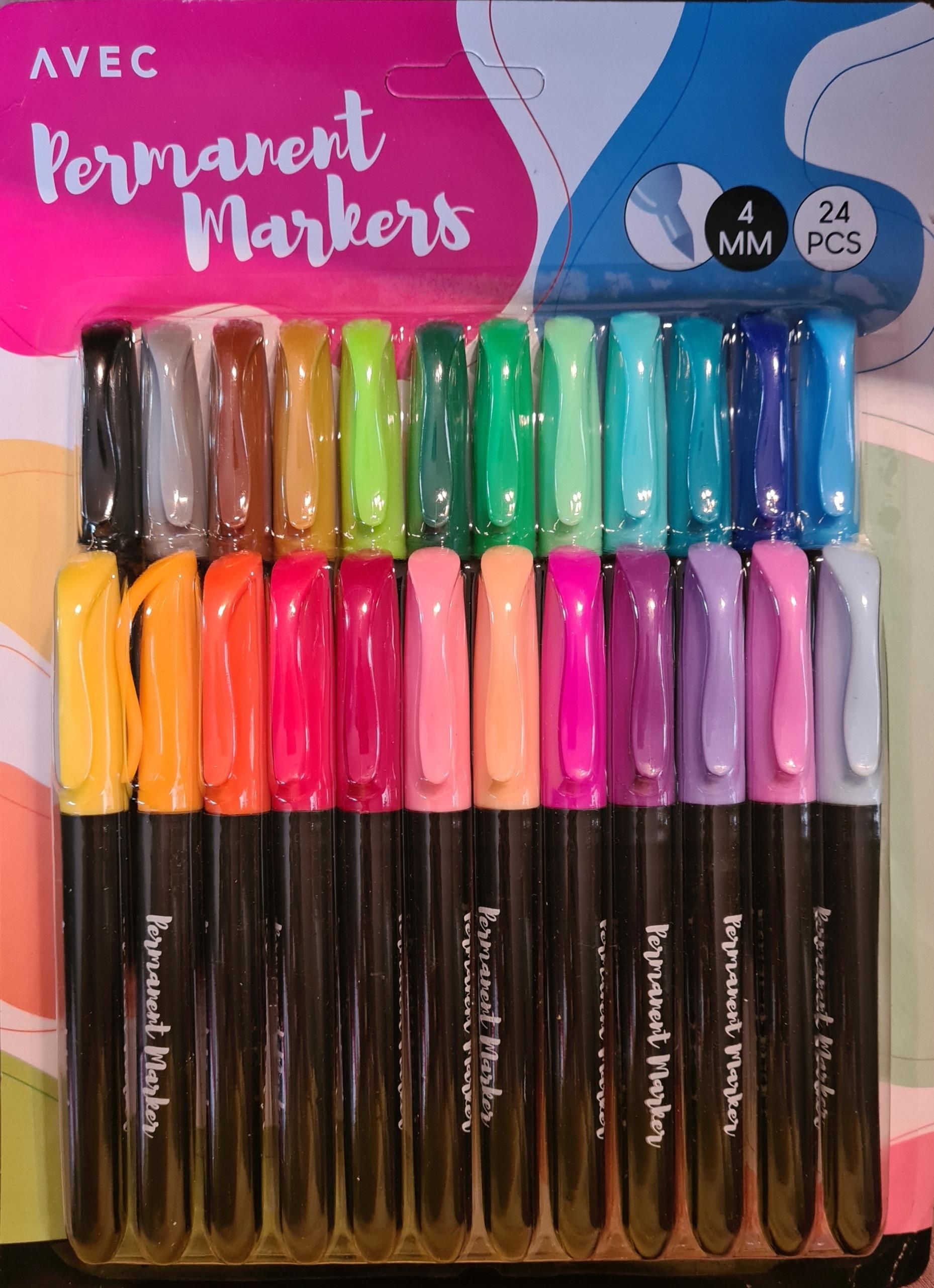 Avec Markery Trwałe Permanentne Flamastry Zestaw 24szt. 12375655407 ...