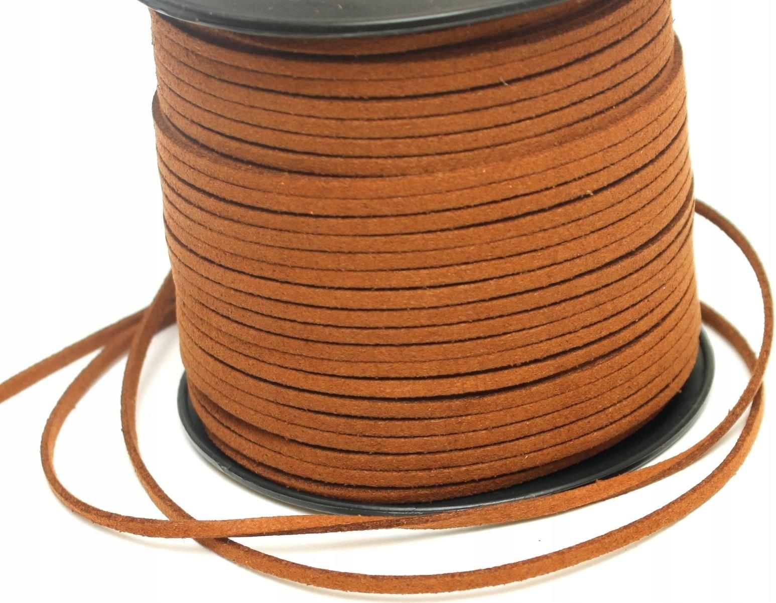 Otwarty Sezam z2 Rzemień rzemyk zamszowy 2,8mm 2 Metry rudy 13341048961 ...