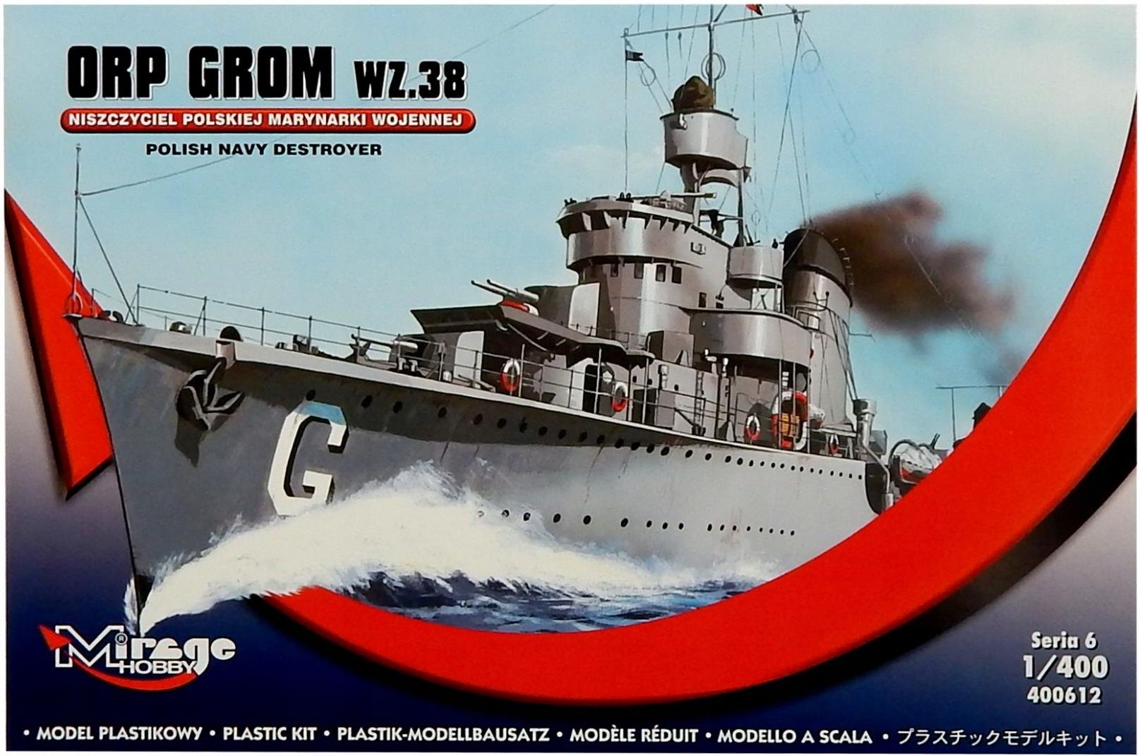 Mirage Hobby B332 Model statku do sklejania statek Orp Grom 13219855760 ...