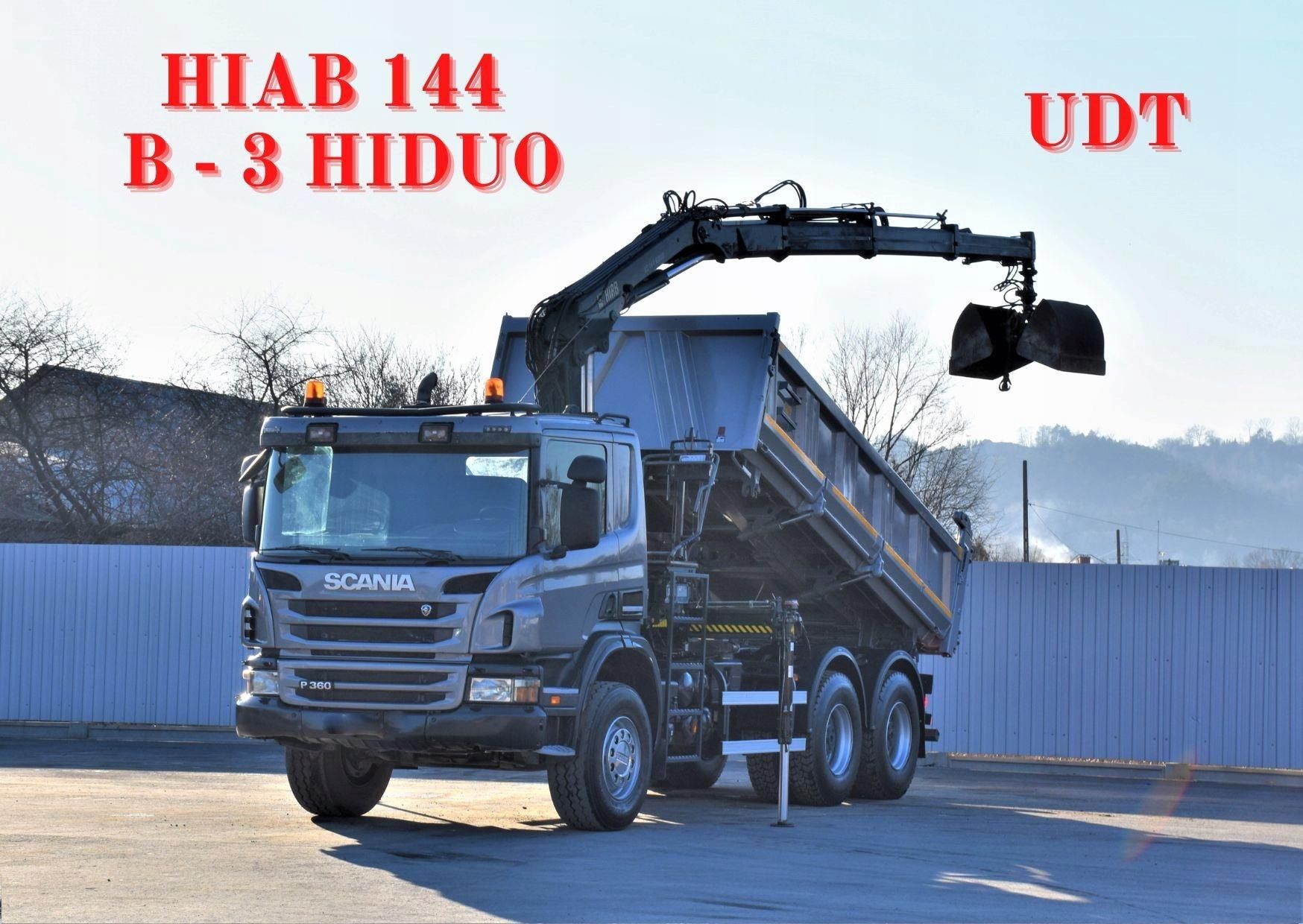 SCANIA P360 *HIAB 144 B - 3 HIDUO + PILOT / 6x4 - Opinie i ceny na Ceneo.pl