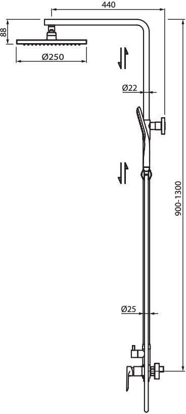 Zestaw prysznicowy Vedo Aletta Spazzo Złoto VBA5007SZ - Opinie i ceny ...