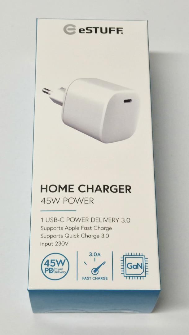 Ładowarka do telefonu eSTUFF Home Charger USB-C PD 45W GaN EU Plug ...