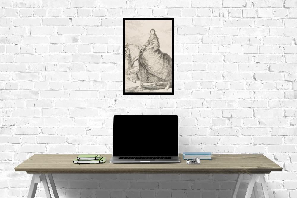 Zakito Posters Plakat 30x45 Isabel de Bourbon na koniu według ...