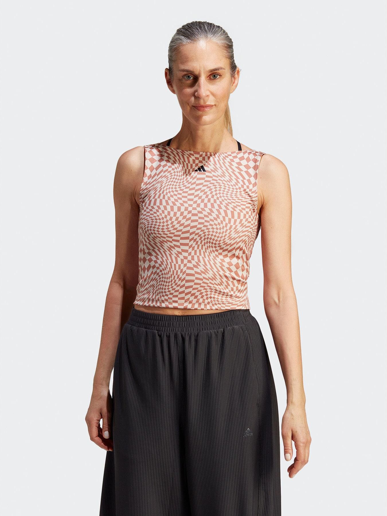 Adidas Top Print Clash Yoga Tank Top HY2601 Brązowy - Ceny i opinie ...