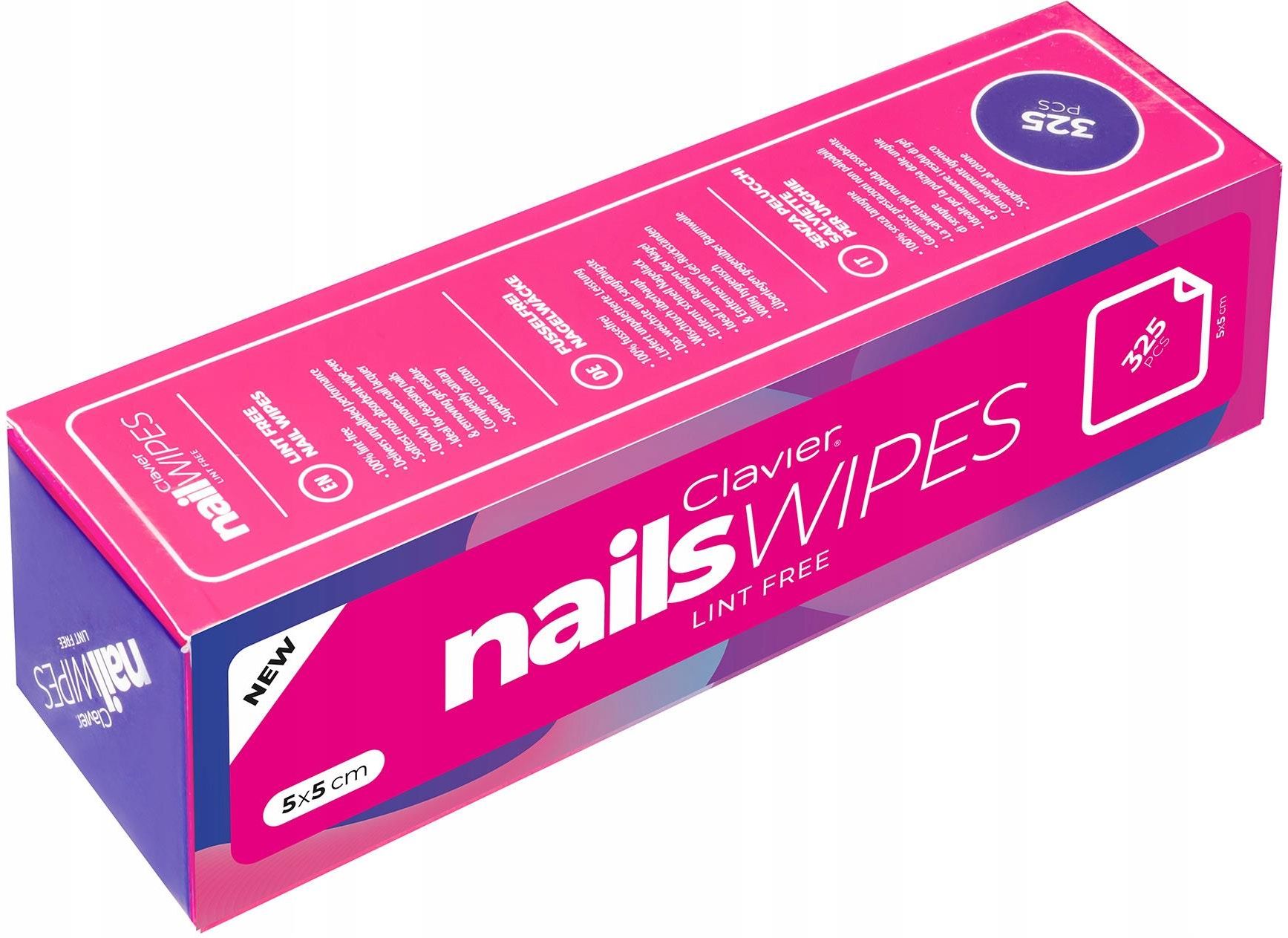 Clavier Waciki Bezpyłowe Nail Wipes Zestaw - Opinie i ceny na Ceneo.pl