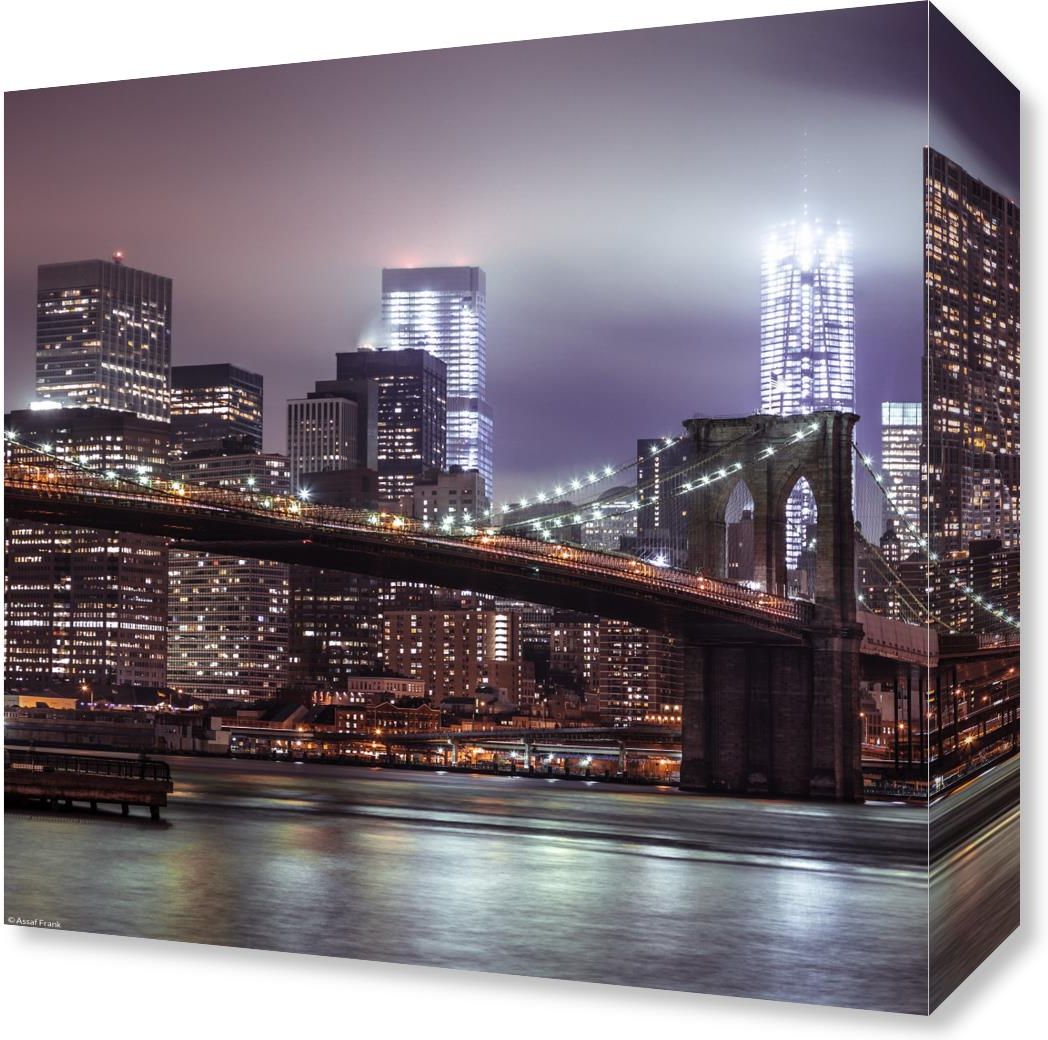 Zakito Posters Obraz 30x30cm Wieczorne ujęcie Mostu Brooklyńskiego z ...
