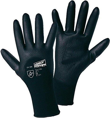 Worky L+D Micro Black2 1152 Nylonowe Rękawice Robocze Rozmiar (Rękawice ...