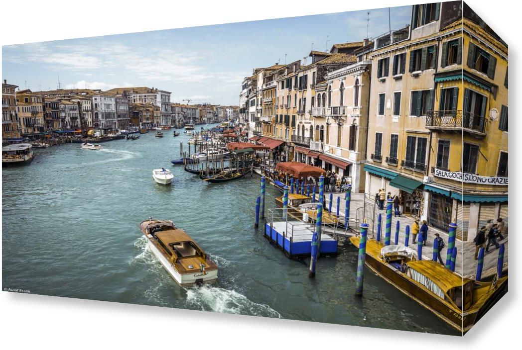 Zakito Posters Obraz 30x20cm Słynny Grand Canal z mostu Rialto Assaf ...