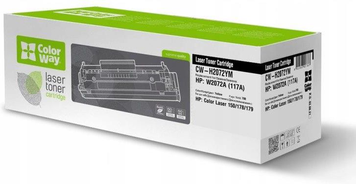 Colorway Toner Hp W2072A (117A) bez chipa Standardowy żółty (CWH2072YM ...