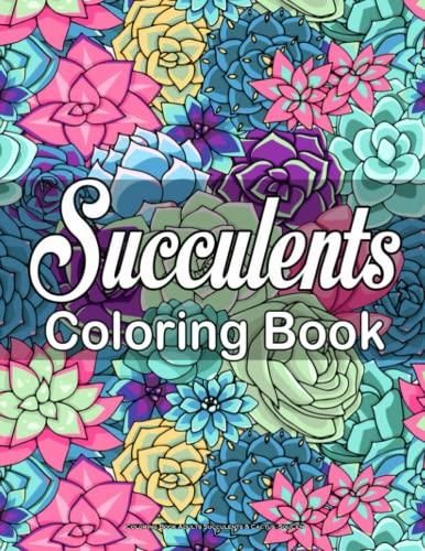 Coloring Book Adults Succulents & Cactus -SouCen: Beautiful Designe ...