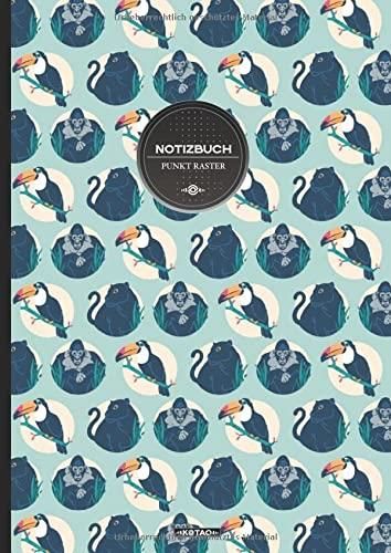 KOTAO Notizbuch Punkt Raster DIN A4 #178 Dschungel Tiere: (150 Seiten ...