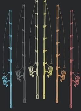 Angelrute Angeln Retro Rute Vintage Fischer Fishing Design Pattern ...