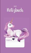 Einhorn , Notizbuch , Liniert: Notizbuch für Mädchen — Größe ca. DIN A5 ...