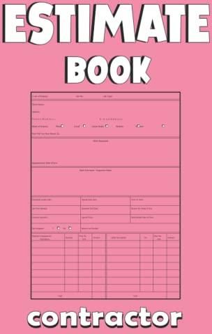 Estimate book contractor: ob Estimate Quote Record Book With Client ...