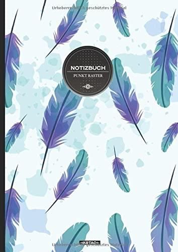KOTAO Notizbuch Punkt Raster DIN A4 #161 Wasserfarben Federn: (150 ...