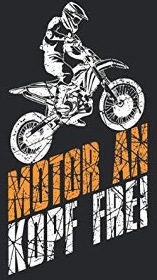 Notizbuch A4 punkte mit Softcover Design: Dirtbike Motocross Spruch ...