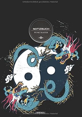 KOTAO Notizbuch Punkt Raster DIN A4 #214 Drachen Ying Yang: (150 Seiten ...