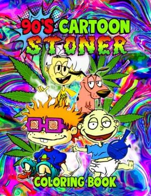 weed coloring book cartoon
