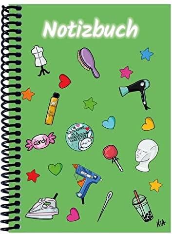 A 5 Notizbuch Manga Items, grün, blanko: Spiralbindung, Notizbuch ...