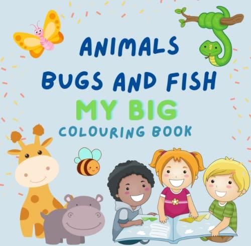 Animals Bugs And Fish Colouring Book For Kids Children's Activity Book ...