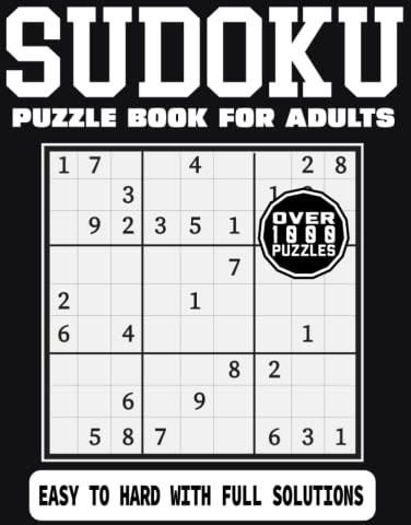 Sudoku Puzzle Book for Adults: Over 1000 Sudoku Puzzles for Adults With ...