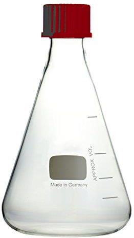 Witeg Kolba Erlenmeyer 5000ml Gl45 Z Białą Skalą I Nakrętką ...