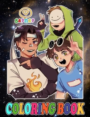Sapnap Coloring Book for Fan Boys Girls Teen Kids: Sapnap Colouring ...