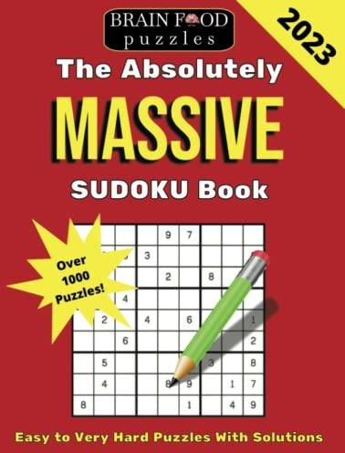 The Absolutely Massive Sudoku Book 2023: 1000+ Large Print Sudoku ...