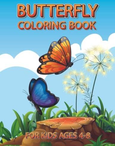 Butterfly Coloring Book: For Kids Ages 4-8 - Literatura obcojęzyczna ...
